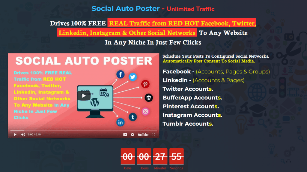 Social Auto Poster Coupon Discount Code > 10% Off Promo Deal